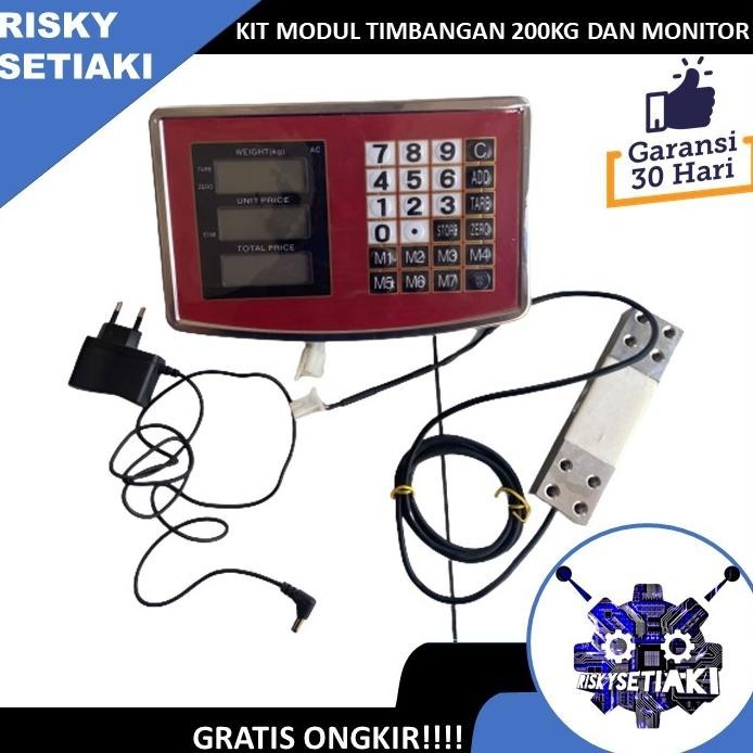 Jual Kit Modul Timbangan Loadcell 200Kg Dan Monitor | Shopee Indonesia