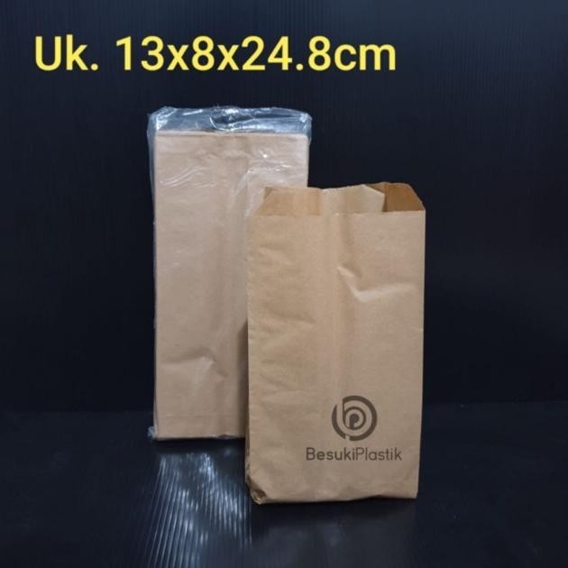 Jual rbag Coklat Polos / Kantong Coklat Makanan / Brown Kraft r Bag ...