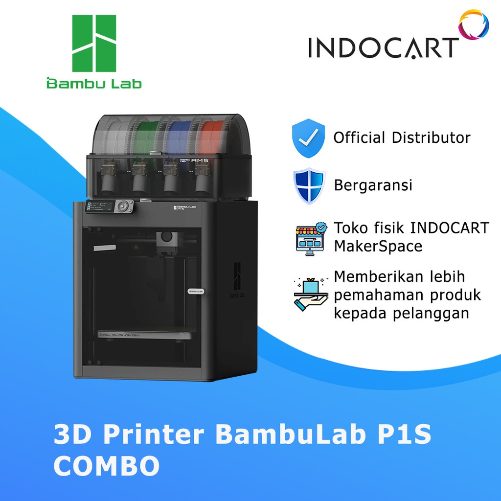 Jual 3D Printer BambuLab P1S COMBO With AMS Automatic Material System ...