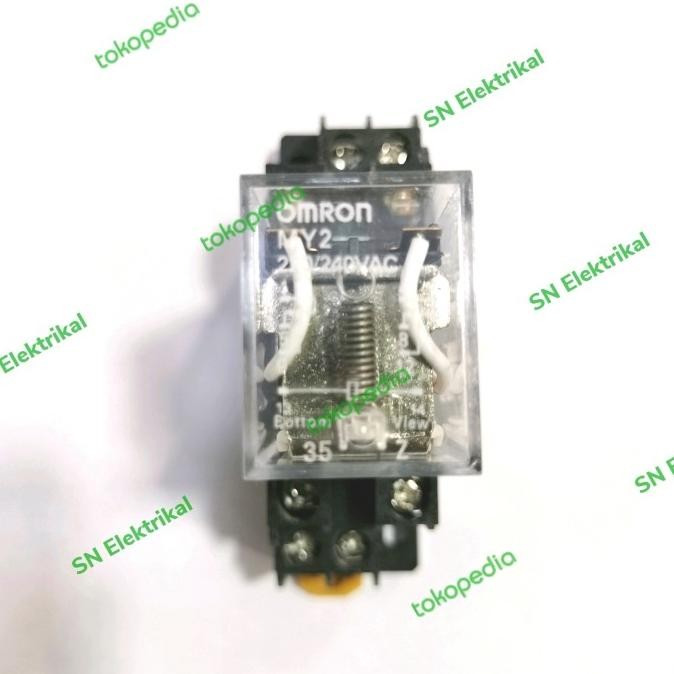 Jual Relay Omron My2 220Vac,12Vdc,24Vdc,48Vdc 8 Pin/8 Kaki + Socket Termurah | Shopee Indonesia