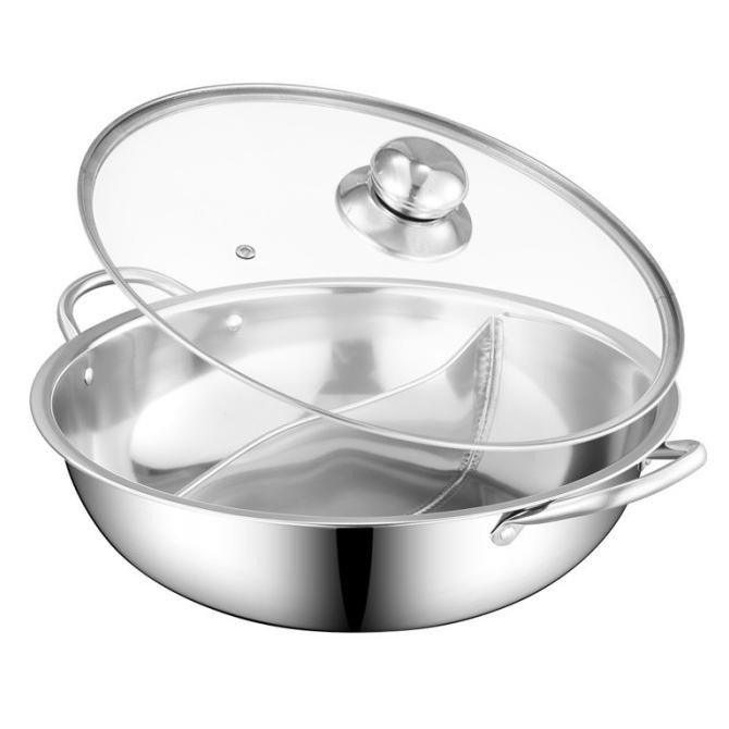 Jual Panci Hot pot Sekat 28 N 30 cm / Suki Shabu Stainless / PANCI 2 ...