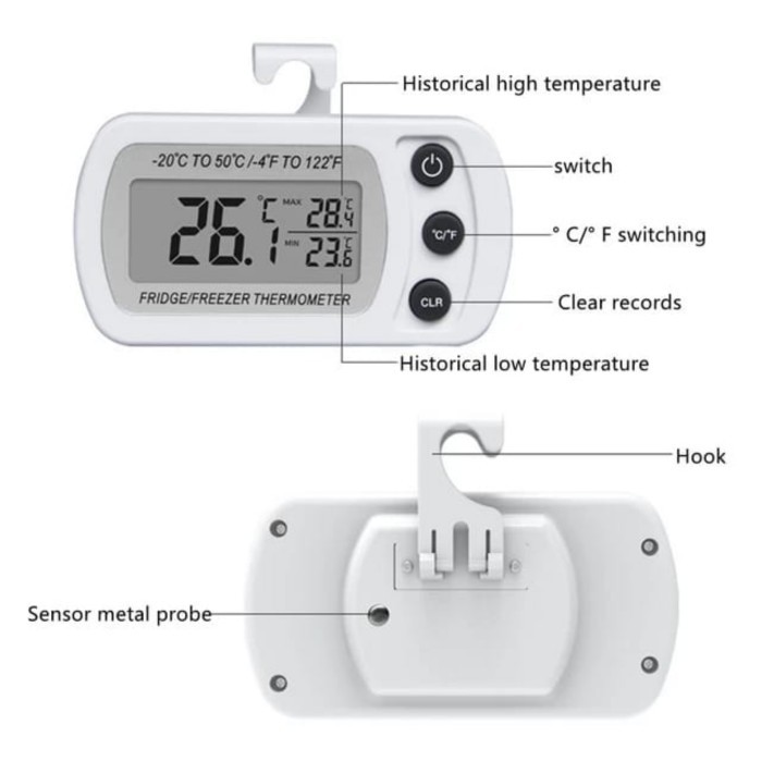 Jual Termometer Digital Kulkas Freezer In Out Tahan Air Lcd Lebar ...
