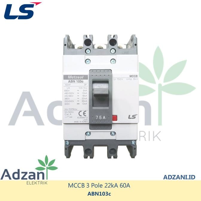 Jual Mccb 3P 60A 22Ka Abn103C Ls Metasol Lsis Murah! | Shopee Indonesia