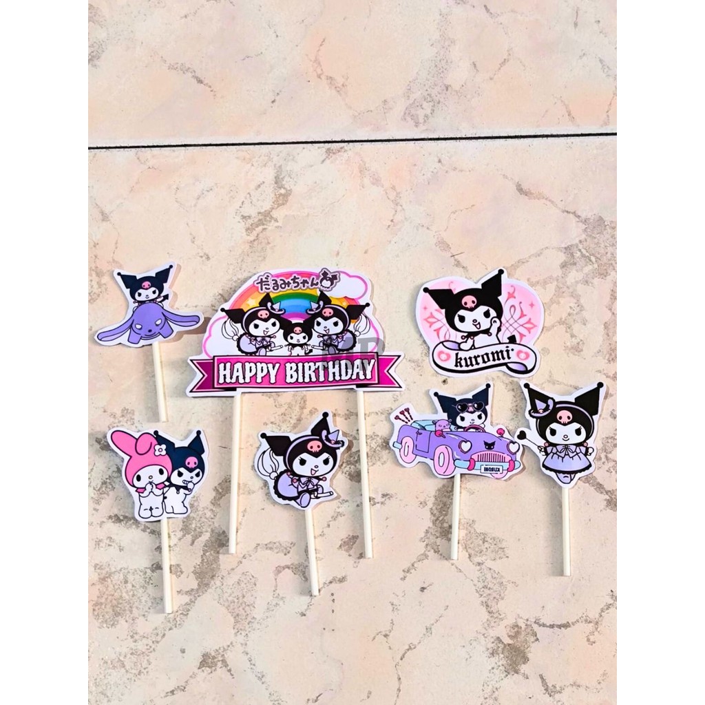 Jual Topper Kuromi/ Cake Topper/ Hiasan Kue Ulang tahun/ Kuromi ...