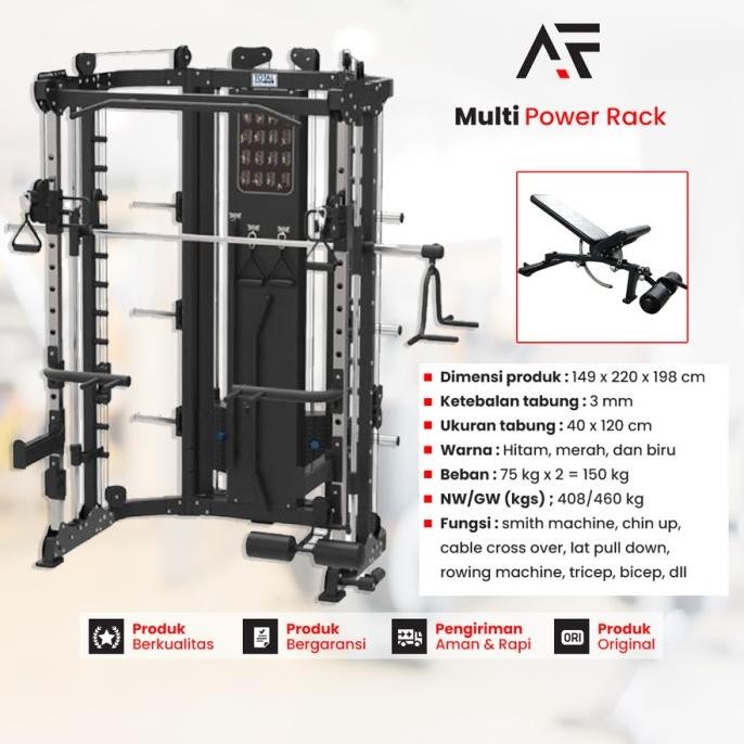 Jual Smith Machine Multi Power Rack - Alat Angkat Beban Power Rack ...