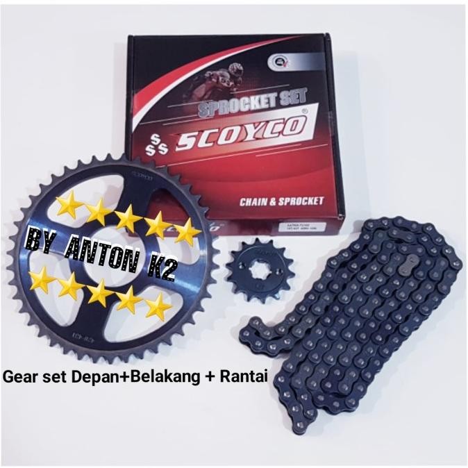 Jual GEAR GIR PAKET RANTAI ORI SCOYCO MOTOR SUPRA FIT NEW/REVO LAMA ...