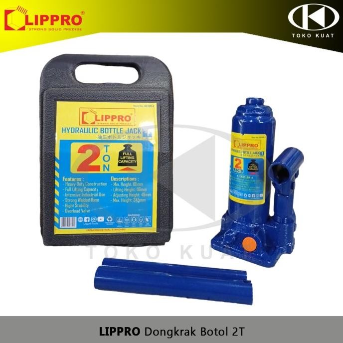 Jual Dongkrak Botol 2T LIPPRO Hydraulic Bottle Jack 2-Ton Mobil Heavy ...