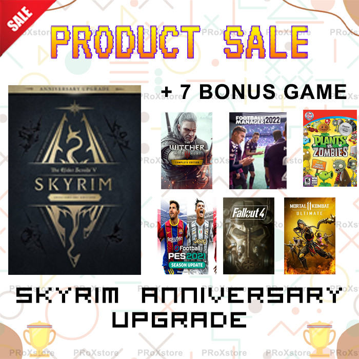 Jual Skyrim Anniversary Upgrade + Fallout 4 + The Witcher 3 Wild Hunt G ...