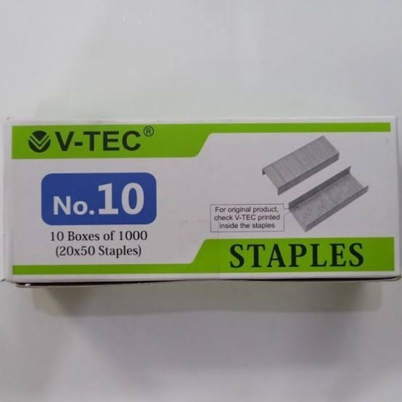 Jual V-TEC NIECES NO.10 GREEN / ISI STAPLES | Shopee Indonesia