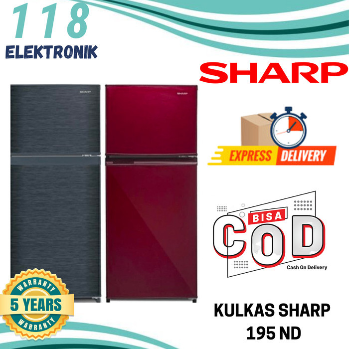 Jual KULKAS 2 PINTU SHARP 195 ND NO FROST | Shopee Indonesia