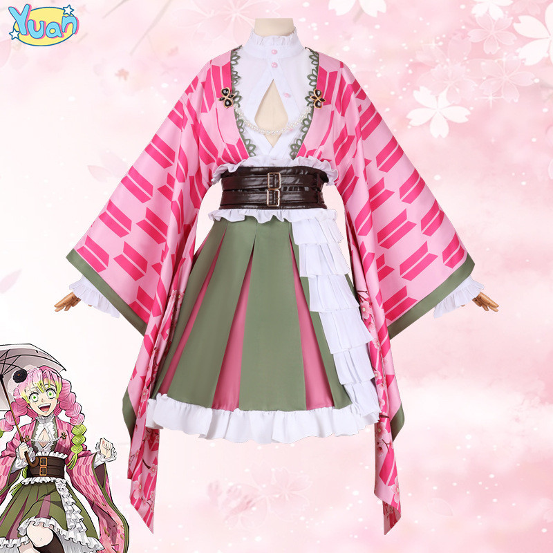 Jual Anime Kanroji Mitsuri Cosplay Costume Kanroji Mitsuri 5th ...