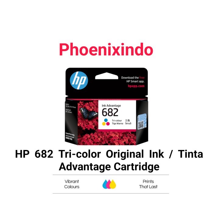 Jual Tinta HP 682 Tri-Color HP682 682C Original Ink Advantage Cartridge ...