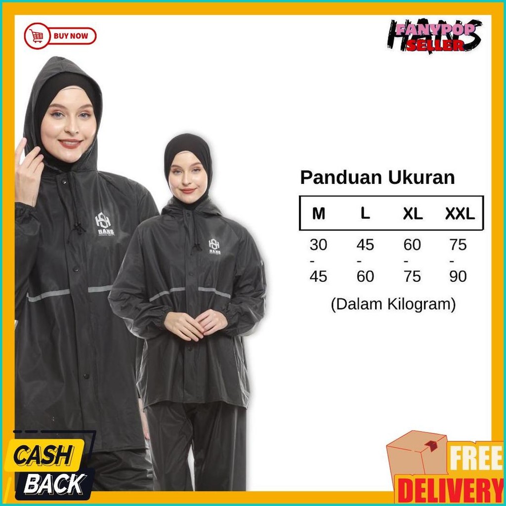 Jual Jas Hujan, Raincoat Terbaik Pria Wanita Setelan Baju Dan Celana By Hans Anti Rembes Bahan ...