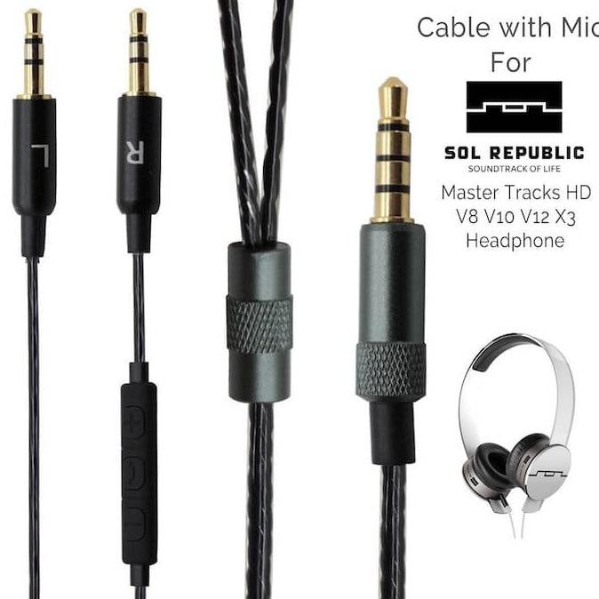 Jual Produk Baru!! Headphone Cable for Sol Republic Master Track HD V8 ...
