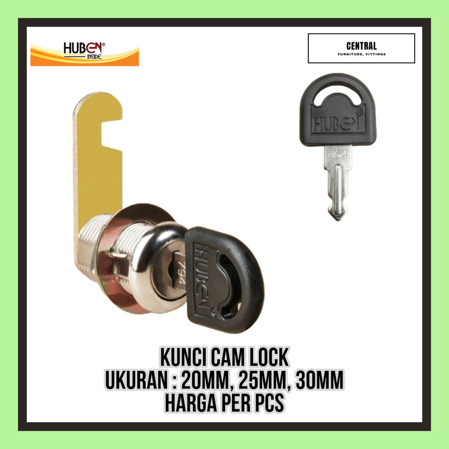 Jual Kunci Camlock Cam Lock Kunci Pintu Locker HUBEN HL-103-20mm / 25mm / 30mm | Shopee Indonesia