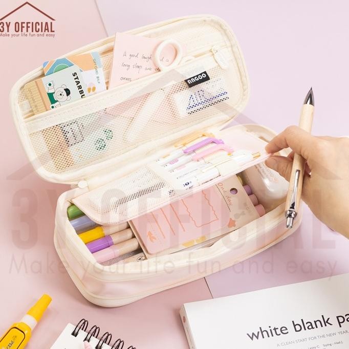 Jual 3Y ANGOO COLLAPSIBLE PENCIL CASE KOTAK PENSIL AESTHETIC | Shopee ...
