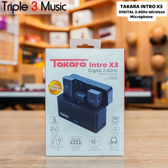 Jual BEBAS ONGKIR - Takara INTRO X3 Digital Wireless Mic clip on 2 mic ...