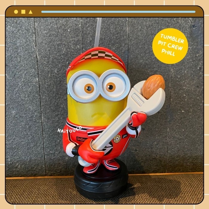 Jual Tumbler Minion Despicable Me 4 XXI Cinema / Tumbler Pit Crew Phill ...