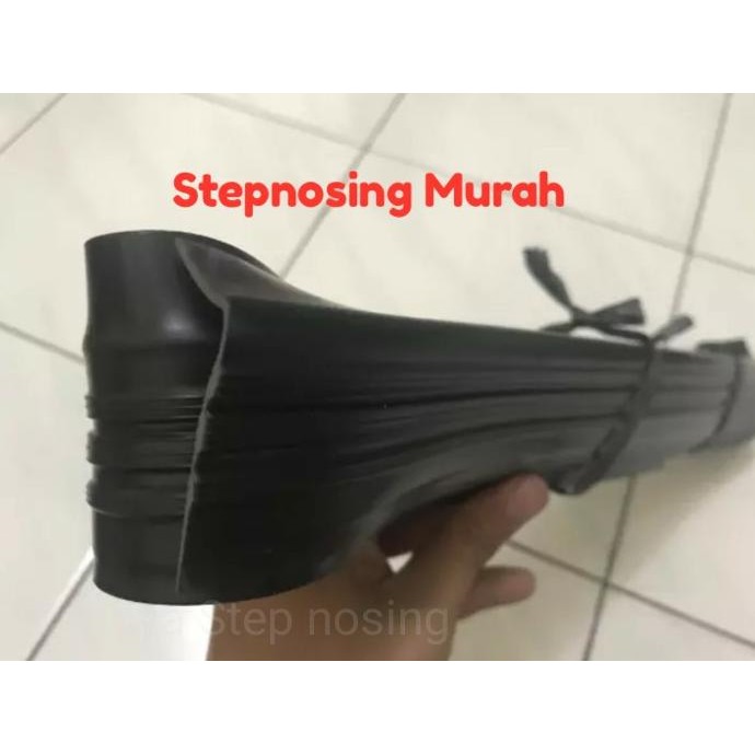 Jual Step nosing karet / lis tangga karet hitam polos murah - 4 meter ...