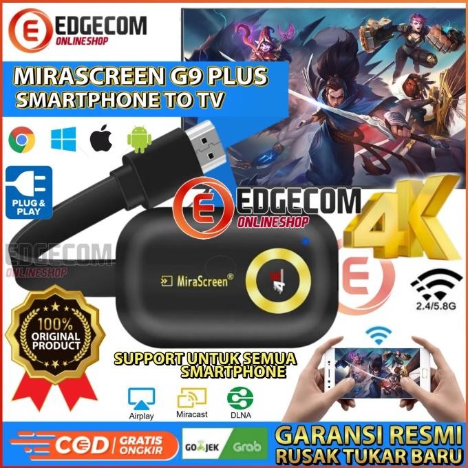 Jual Mirascreen G9 Plus 5G+2,4G 4K HDMI Wireless Display Dongle | Shopee Indonesia