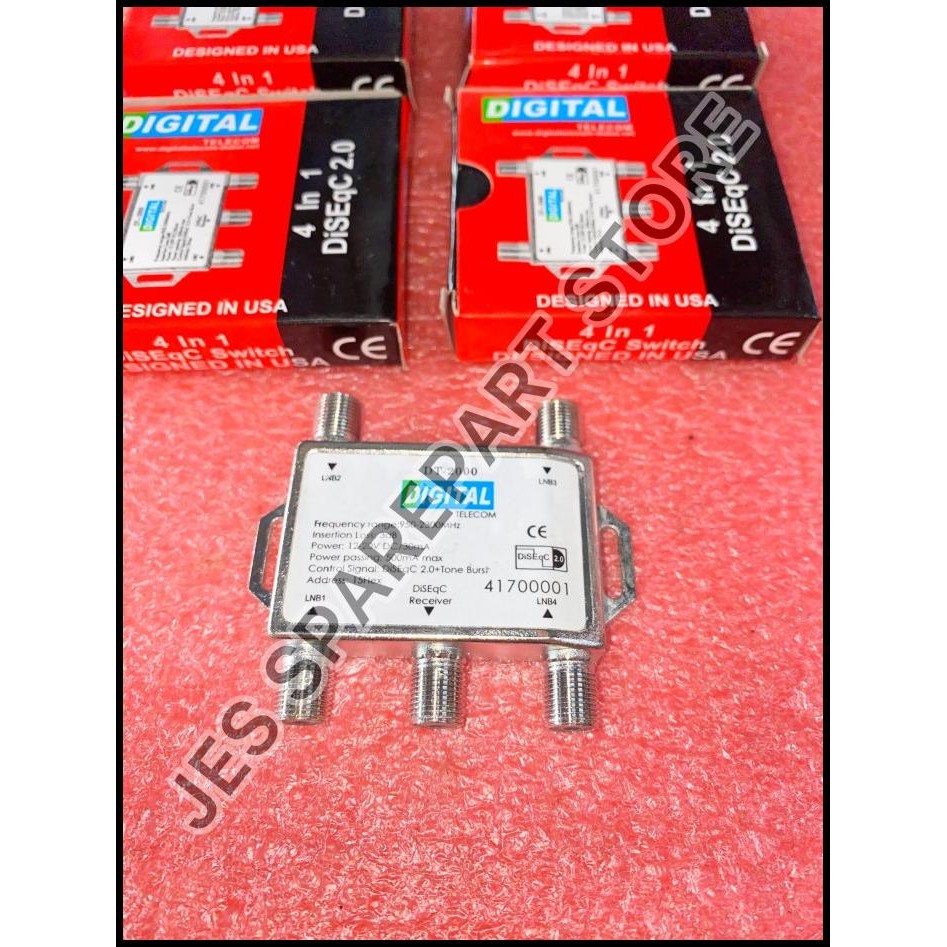 Jual TERBARU SPLITTER PARABOLA 4 WAY MERK DIGITAL TELECOM !! | Shopee ...
