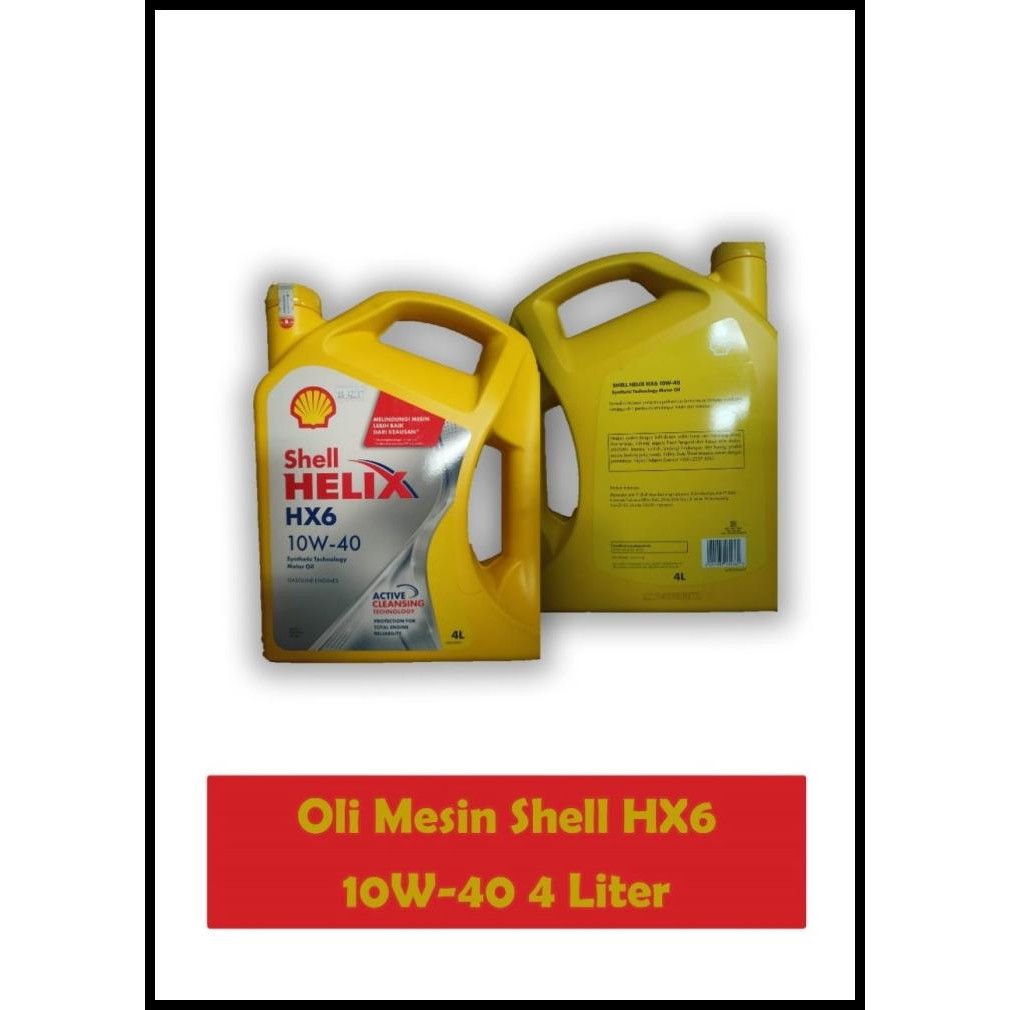 Jual BEST DEAL OLI MESIN SHELL HELIX HX6 10W-40 LT GALON ORIGINAL SHELL ...