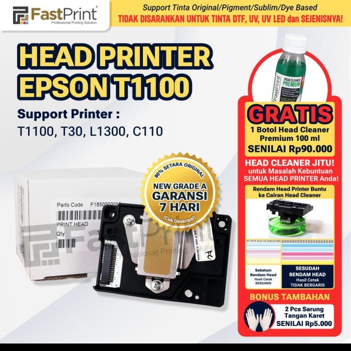 Jual Fast Print Head Printer Epson T1100 T30 L1300 C110 New Grade A ...