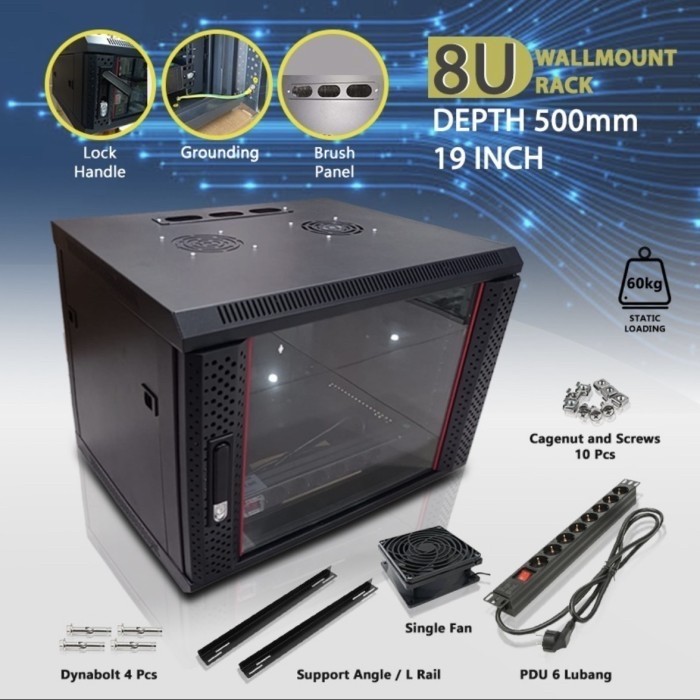 Jual HARGA DISC - wallmount rack 8u /rack server 8u | Shopee Indonesia