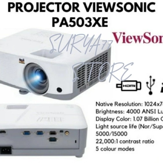 Jual Berkualiatas Bagus Proyektor Viewsonic Pa503Xe Xga 4000 Ansi ...