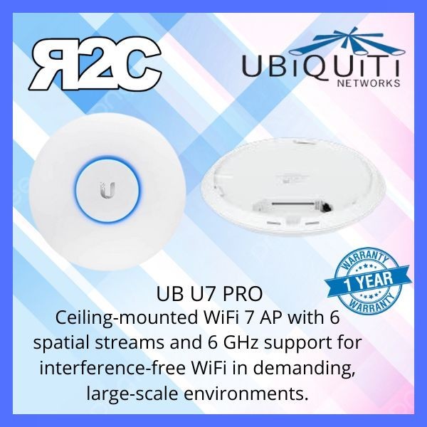 Jual UBIQUITI U7-PRO Ceiling-mounted WiFi 7 AP with 6 Access Point U7 ...