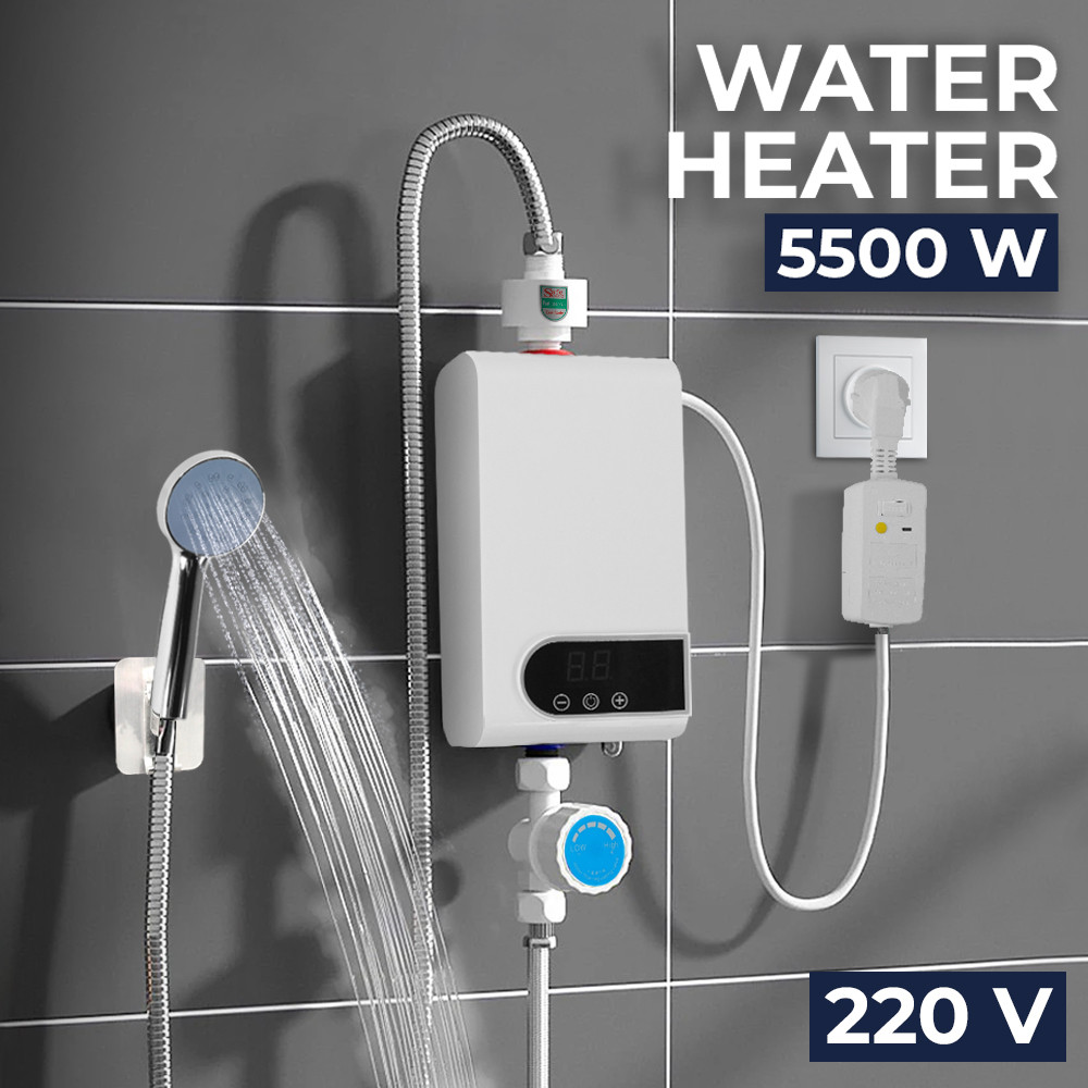 Jual Pemanas Air Listrik Water Heater SUS Heating System Shower 5500W - RYK-010 - Putih | PBN ...