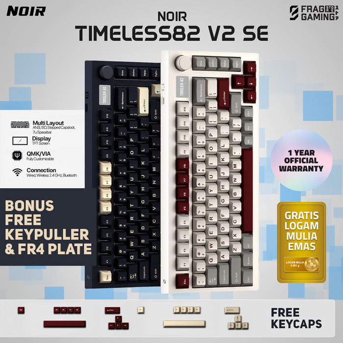 Jual Noir Timeless82 v2 Special Edition Wireless Mechanical Keyboard ...