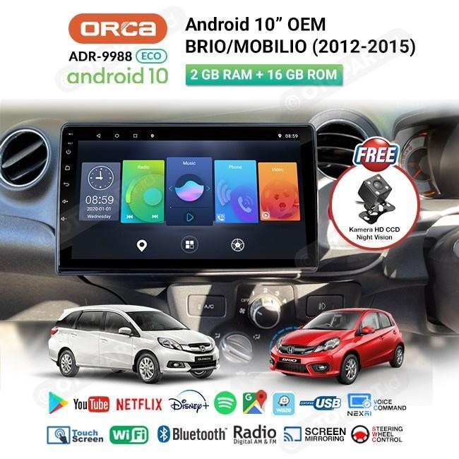 Jual Head Unit Tv Android 10 Inch Oem Honda Brio/Mobilio Gen 1 Orca ...