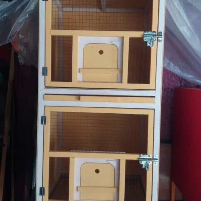 Jual kandang burung merpati 2 pintu/gupon burung dara 2 susun/kandang ...