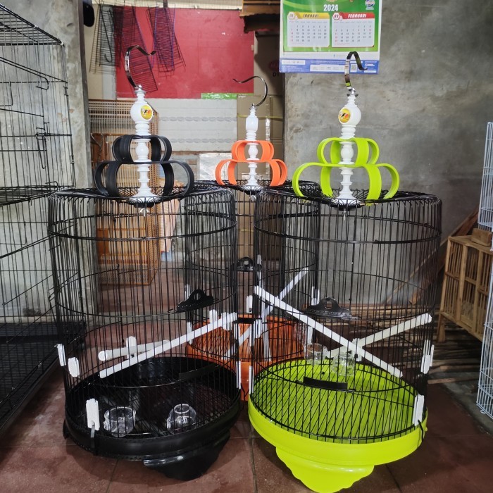 Jual sangkar burung jalak,murai trotol,beo dll besi bulat jumbo D42cm ...