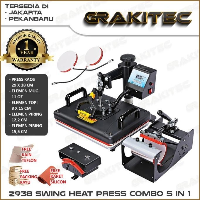 Jual mesin press cup otomatis Mesin Press Mug 5 In 1 / Sablon Mug ...