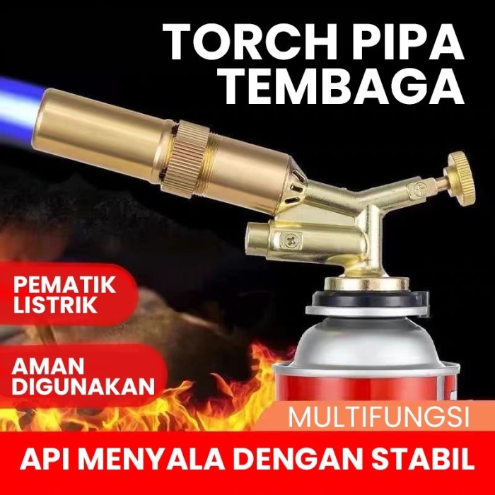 Jual Kepala Portable Gas Torch Flame Gun Las Butane Blow Torch Api Jet | Shopee Indonesia