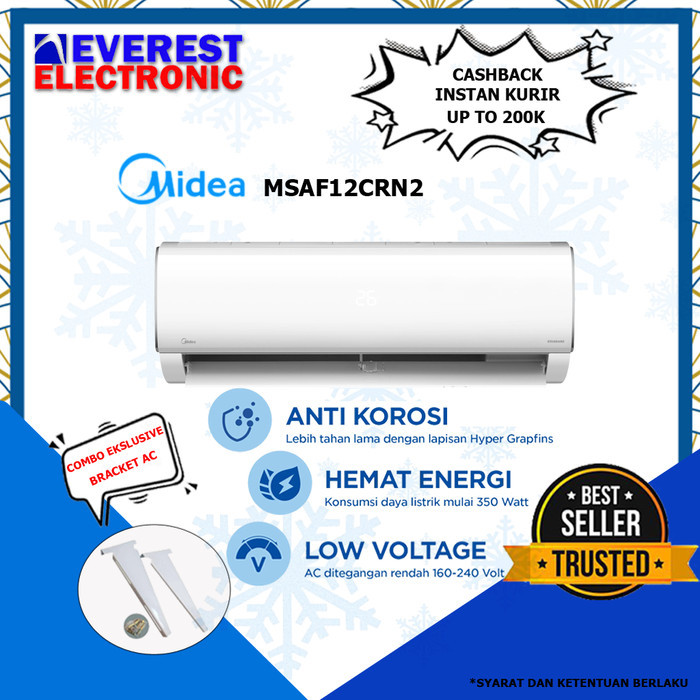 Jual Midea MSAF- 12CRN2X 12 CRN2XAC Wall Mounted Split Standard Gold ...
