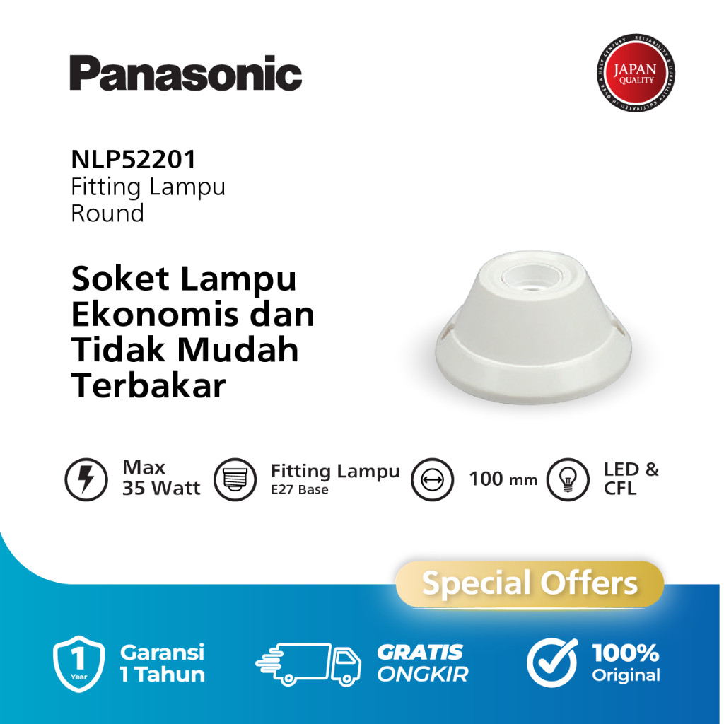 Jual Panasonic Fitting Lampu Round Blister | Shopee Indonesia