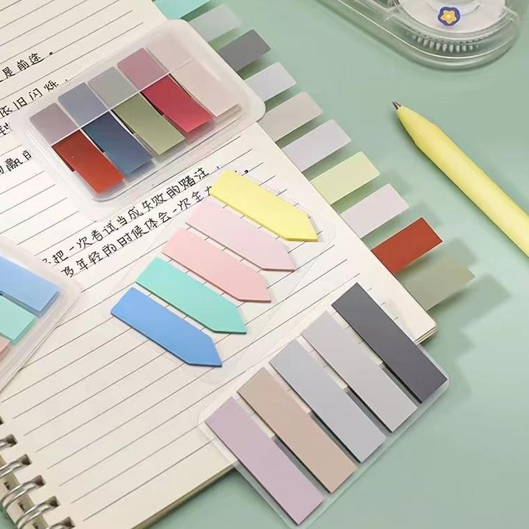 Jual Sticky Note Macaron Morandi Catatan Tempel 100 Lembar Set Memo ...