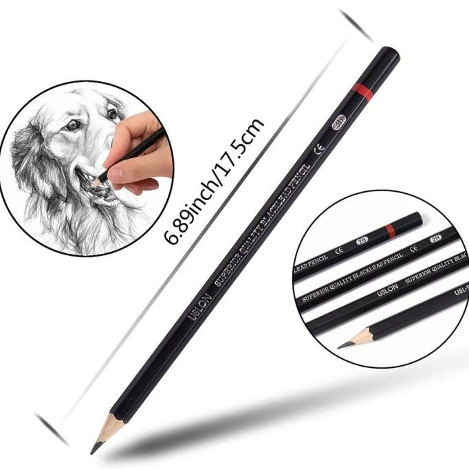 Jual TERSEDIA 12 PCS PENSIL GAMBAR SKETSA SET DRAWING PENCIL SET CHARCOAL PENCILS SET SKETCH ...