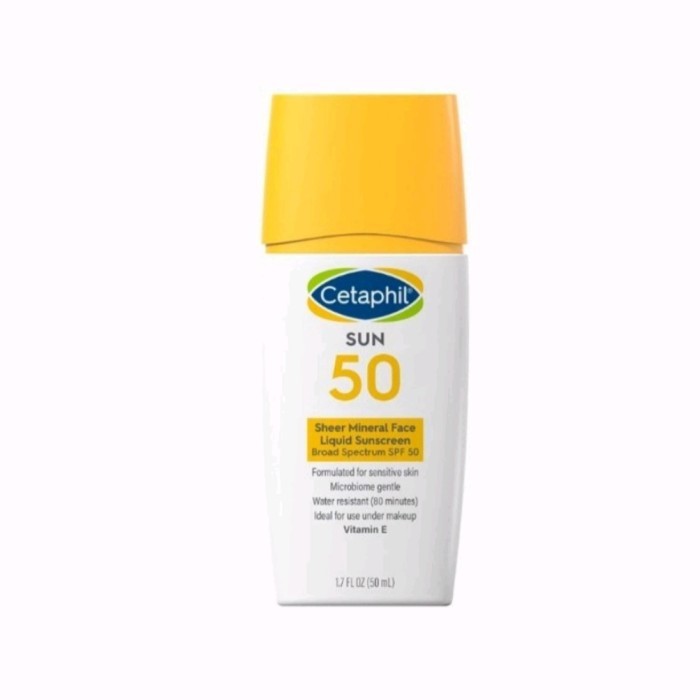 Jual Cetaphil Sheer Mineral Liquid Sunscreen Spf 50 isi 50ml | Shopee ...