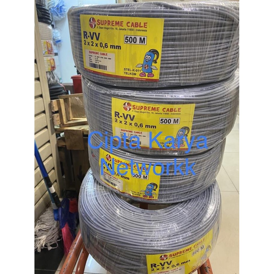 Jual Kabel telepon supreme isi 4 500m / Telpon ITC RVv 2x2x0.6 | Shopee ...