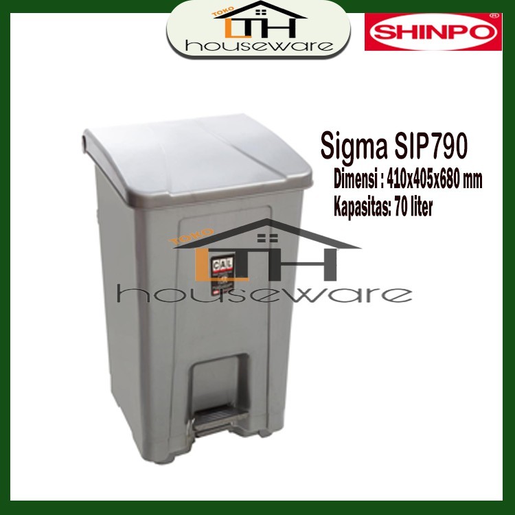 Jual TEMPAT SAMPAH INJAK SEGI 70 LITER -SIGMA -SHINPO SIP 790-KOTAK SAMPAH INJAK PERSEGI ...