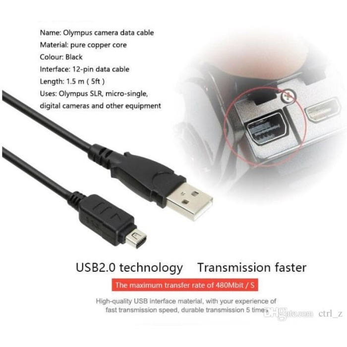 Jual Kabel Data Usb Camera Olympus Cb-Usb5 / Usb6 | Shopee Indonesia