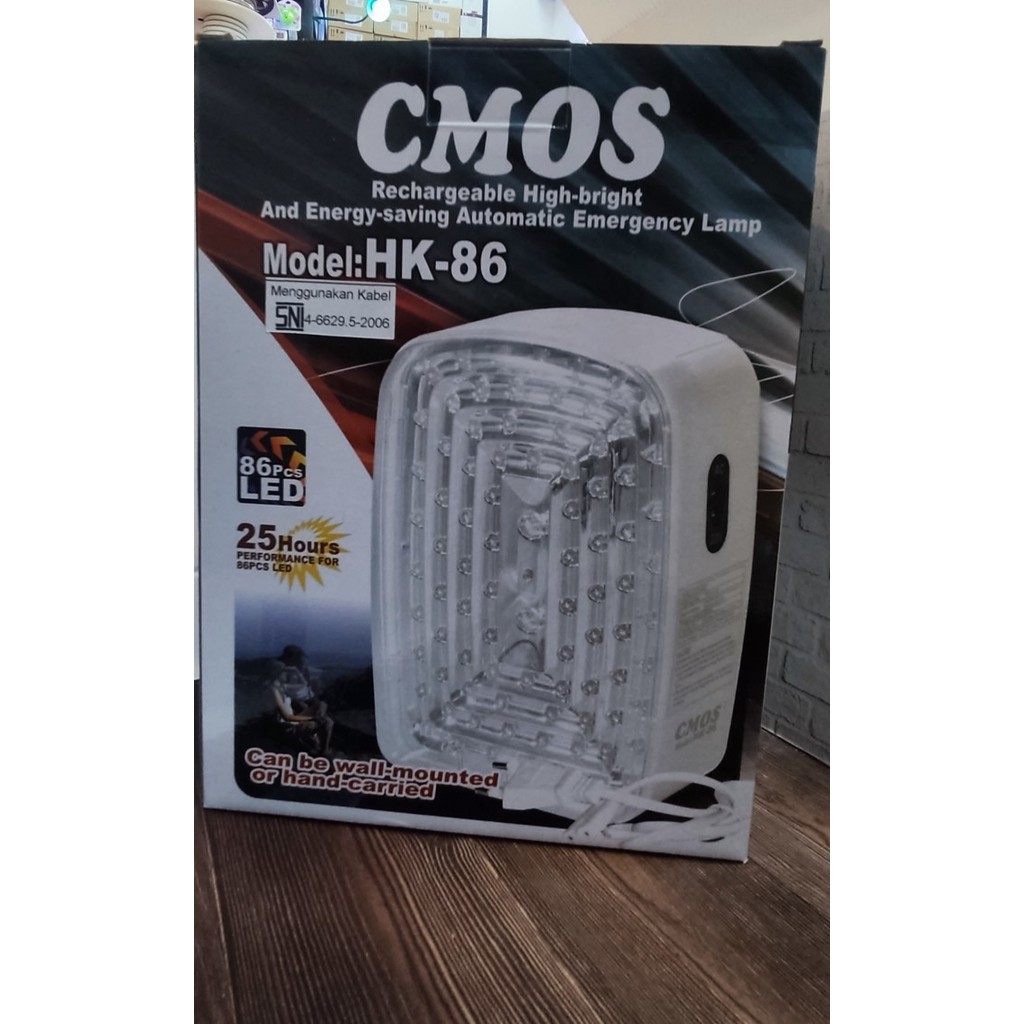 Jual Lampu emergency LED CMOS HK - 86 Rechargeable | Shopee Indonesia