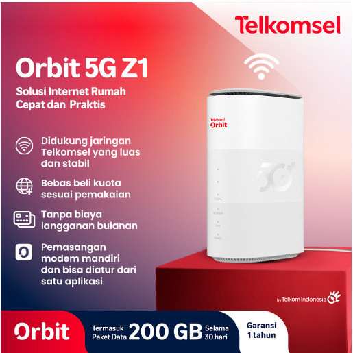 Jual Telkomsel Orbit 5G Z1 Modem WiFi 5G High Speed Free Perdana ...