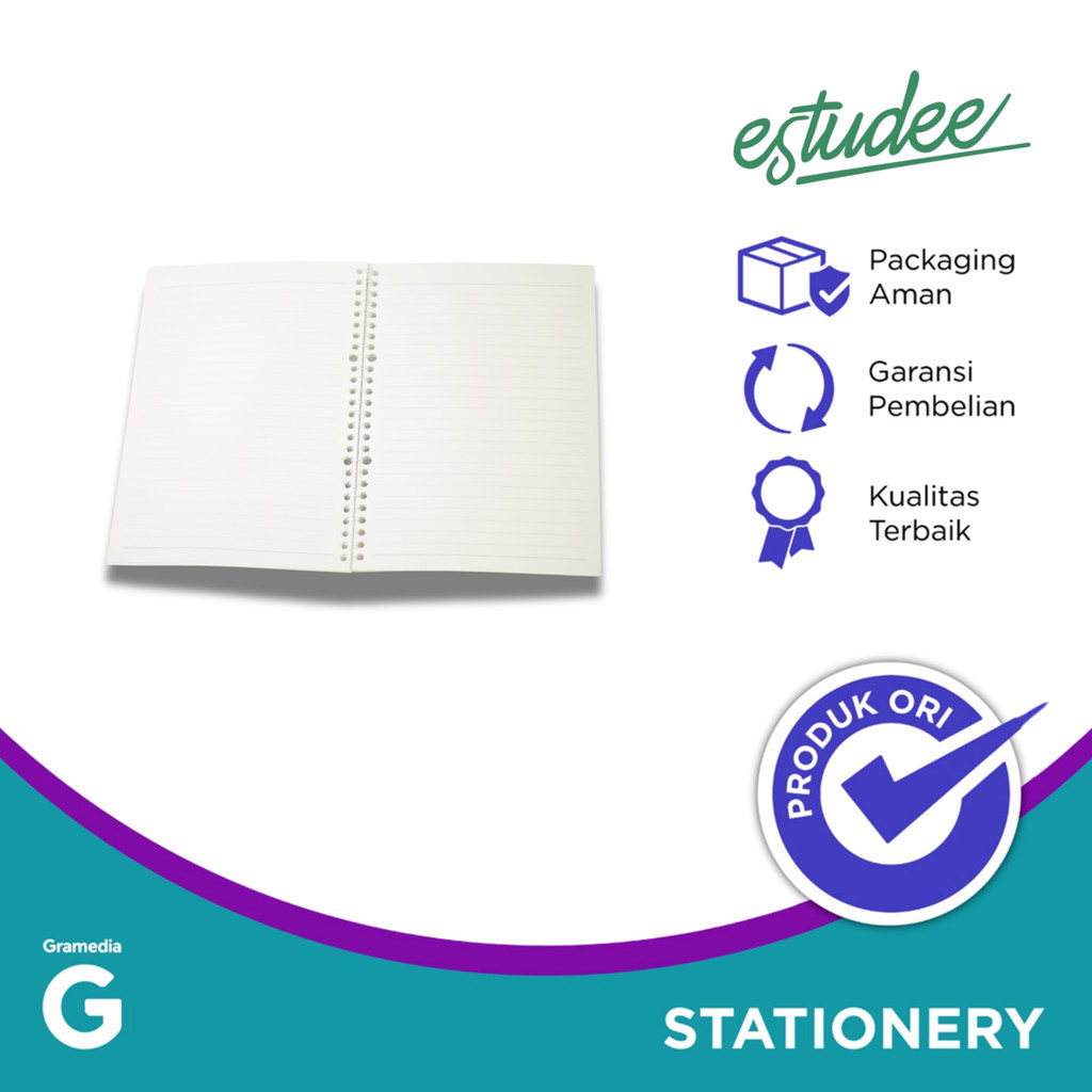 Jual Estudee Slim Binder Note B5 White | Shopee Indonesia
