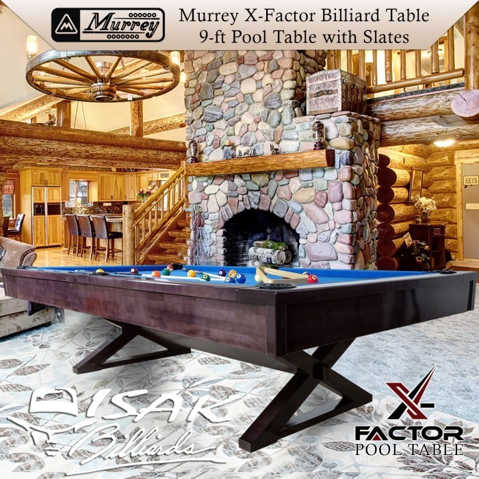 Jual Murrey X-Factor 9-ft Pool Table Slate - Meja Billiard Biliar 9 ft ...