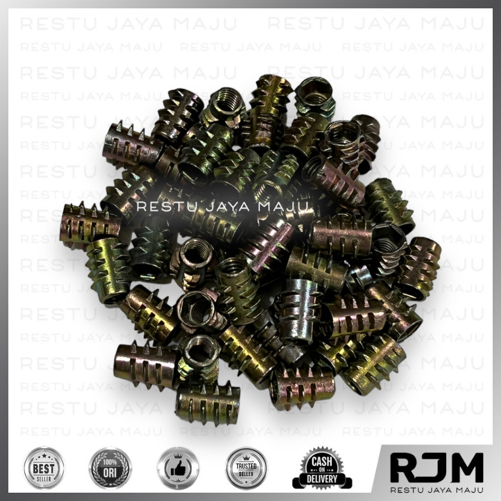 Jual Baut Nanas M6x13mm Mur Tanam Furniture Knockdown Insert Nut Besi ...
